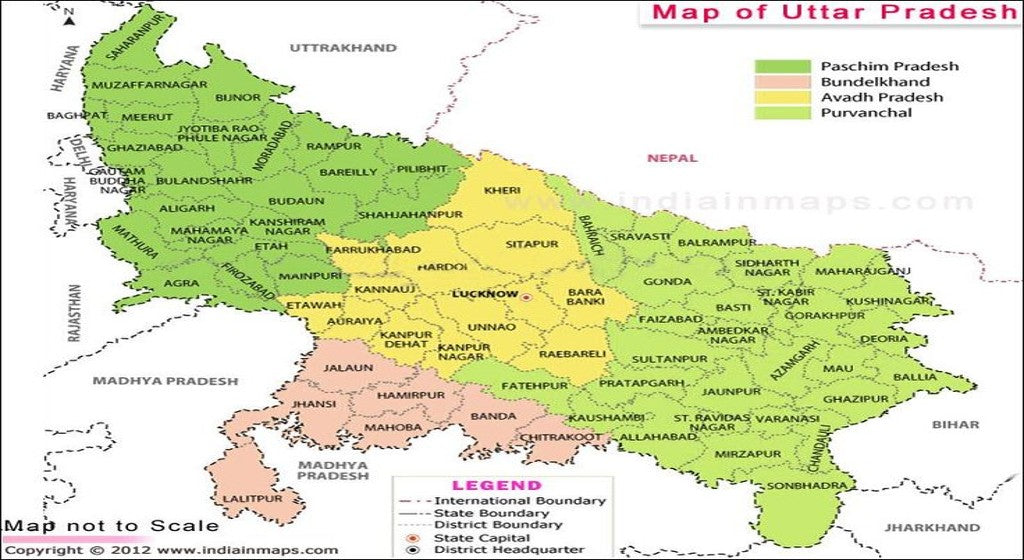 Art and Craft Map of Uttar Pradesh