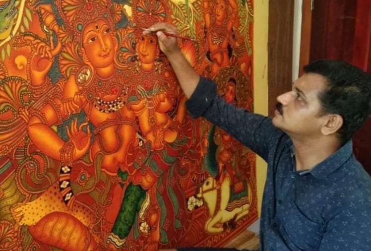 Discover Kerala Mural Paintings by V.M. Jijulal | ArtCan Collection