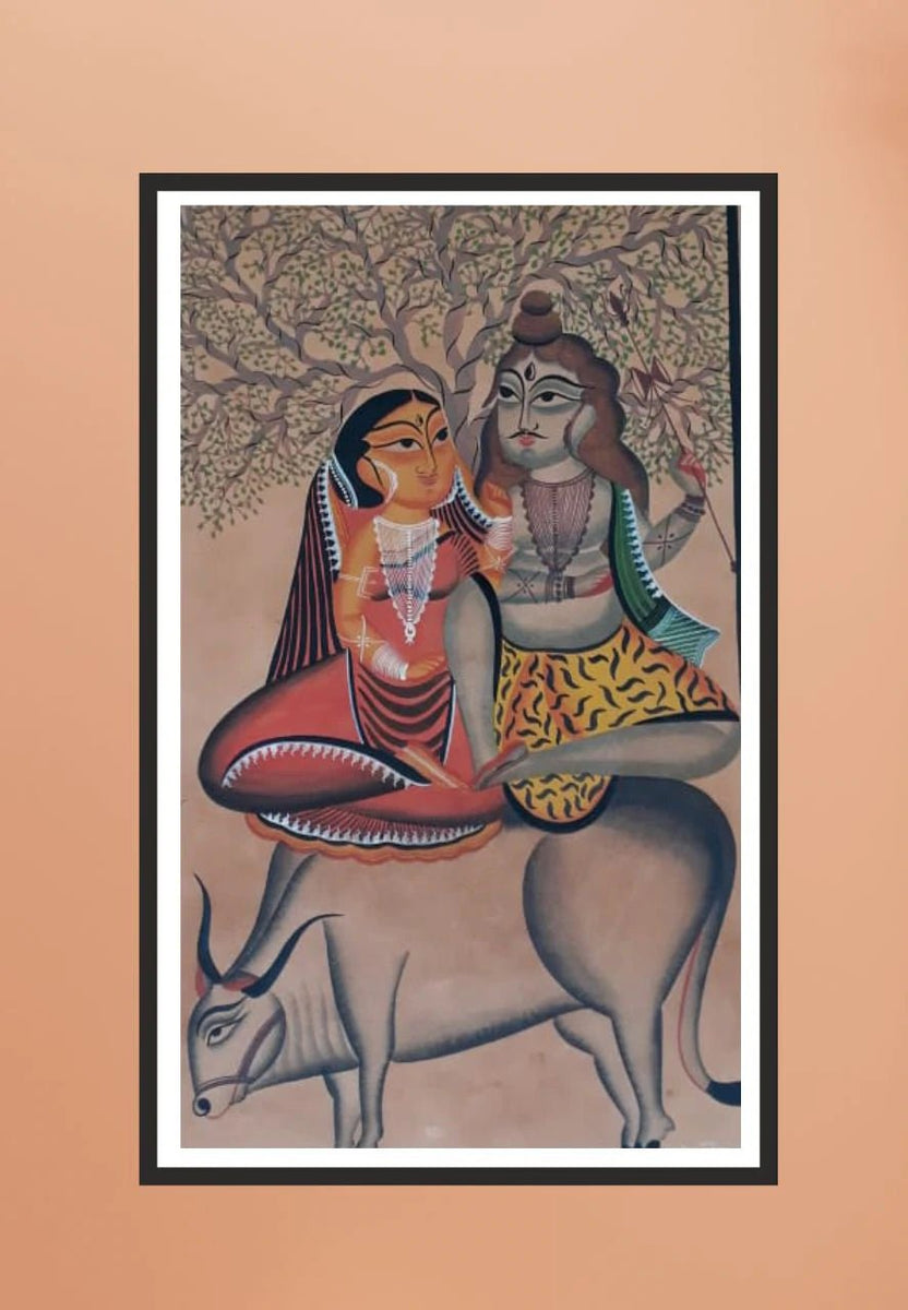 Shiv and Parvati Paintings Buy Lord Mahadev Art Online, Shiva Wall ...