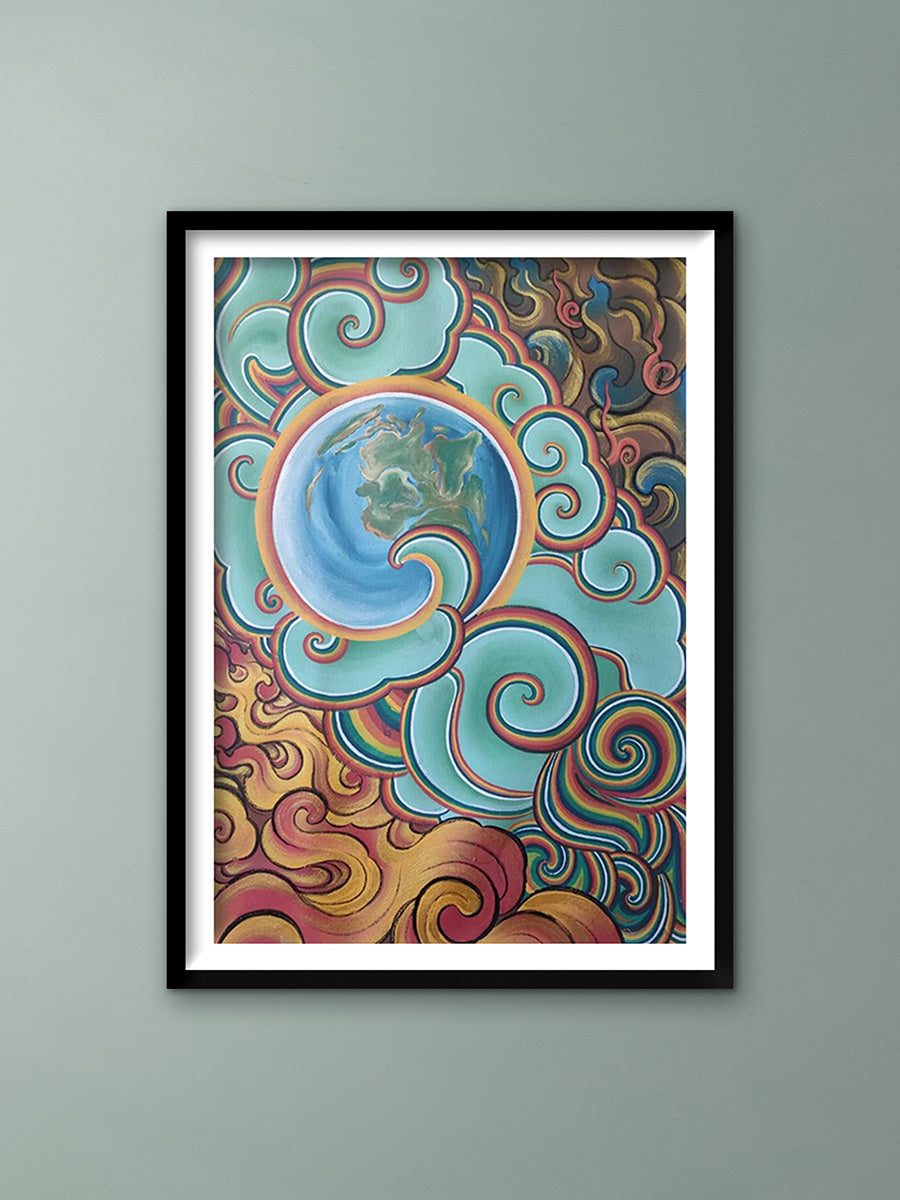 World in Nest: Thangka painting | Traditional handmade artwork