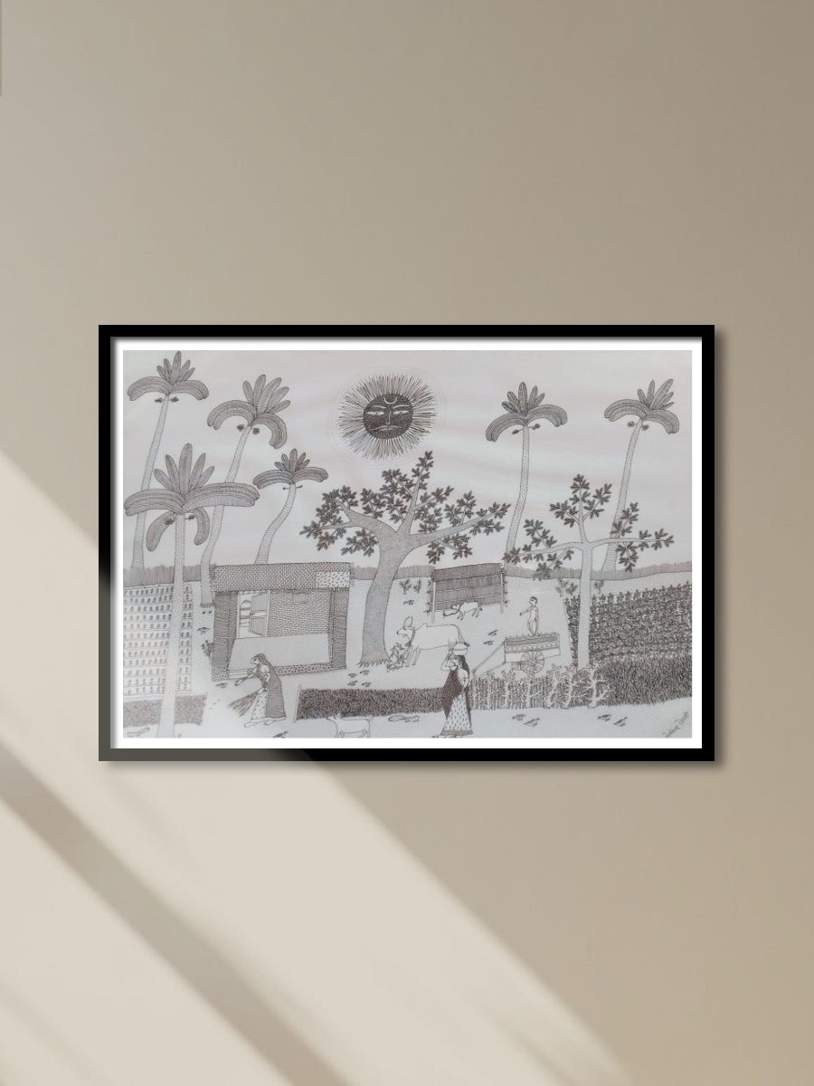 Village Scene In Jogi Art