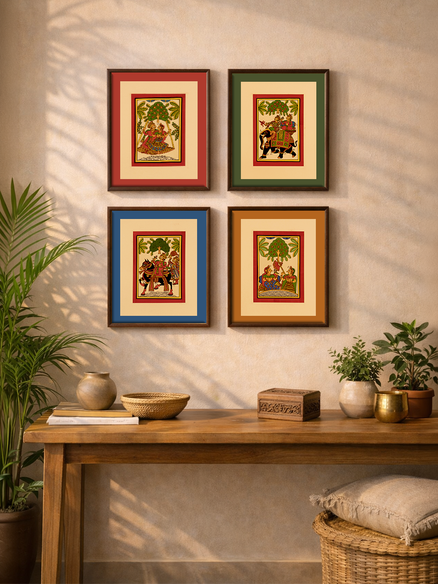 Buy Gallery wall set up in Phad painting Online