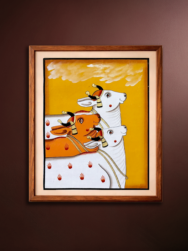 Cows: The Sacred companions of Krishna in Pichwai Painting Online