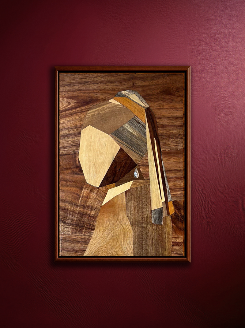 Buy Echo of a Pearl in Abstract Wood Inlay by Mohan Kumar