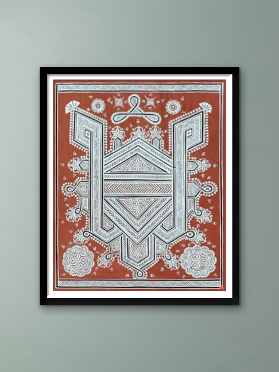 Buy Goddess Lakshmi Footprint in Mandana Painting of Rajasthan