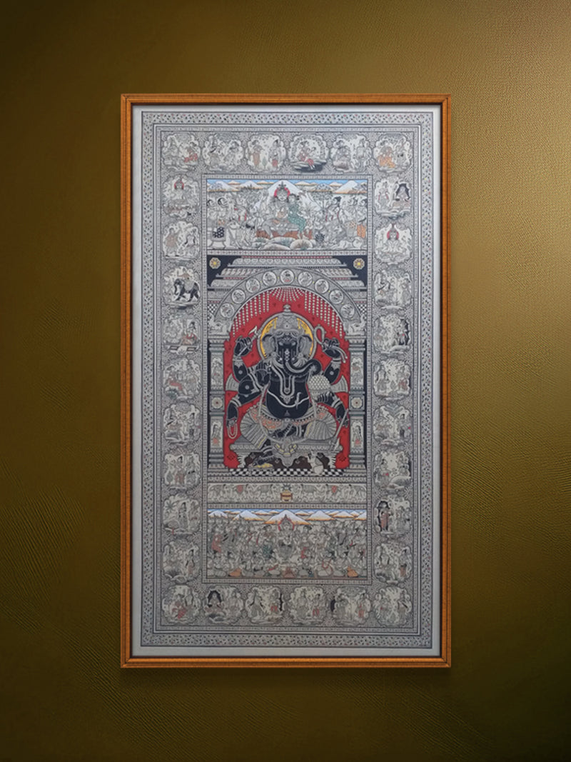 Buy Ganesha in Pattachitra Paintings | Traditional Indian Wall Art
