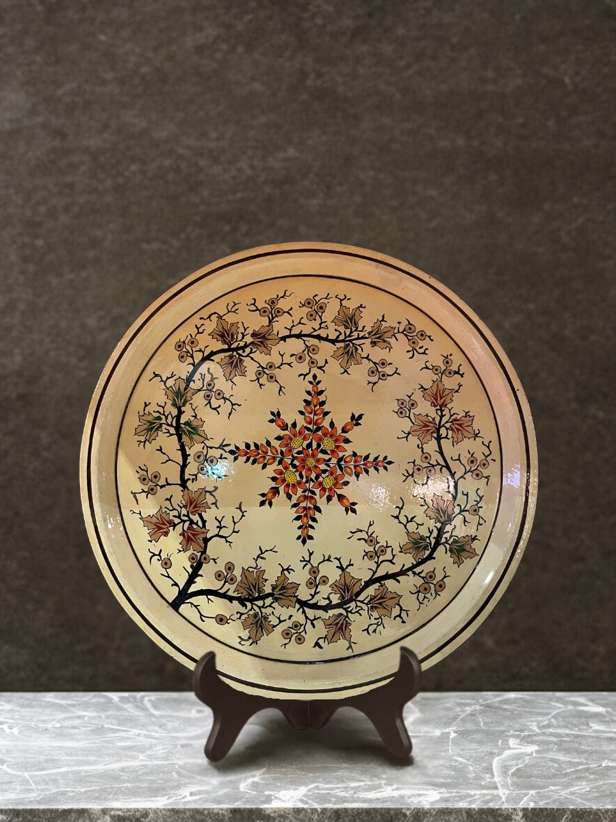 Buy Kashmir Paper Mache Plate | Nature-inspired Design