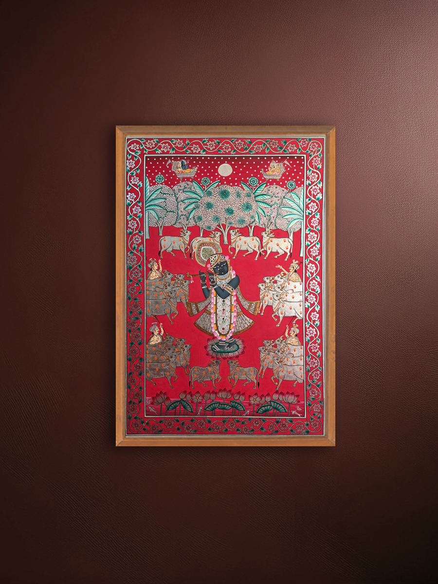 Shop Sandhya Arati Pichwai handmade Painting Online