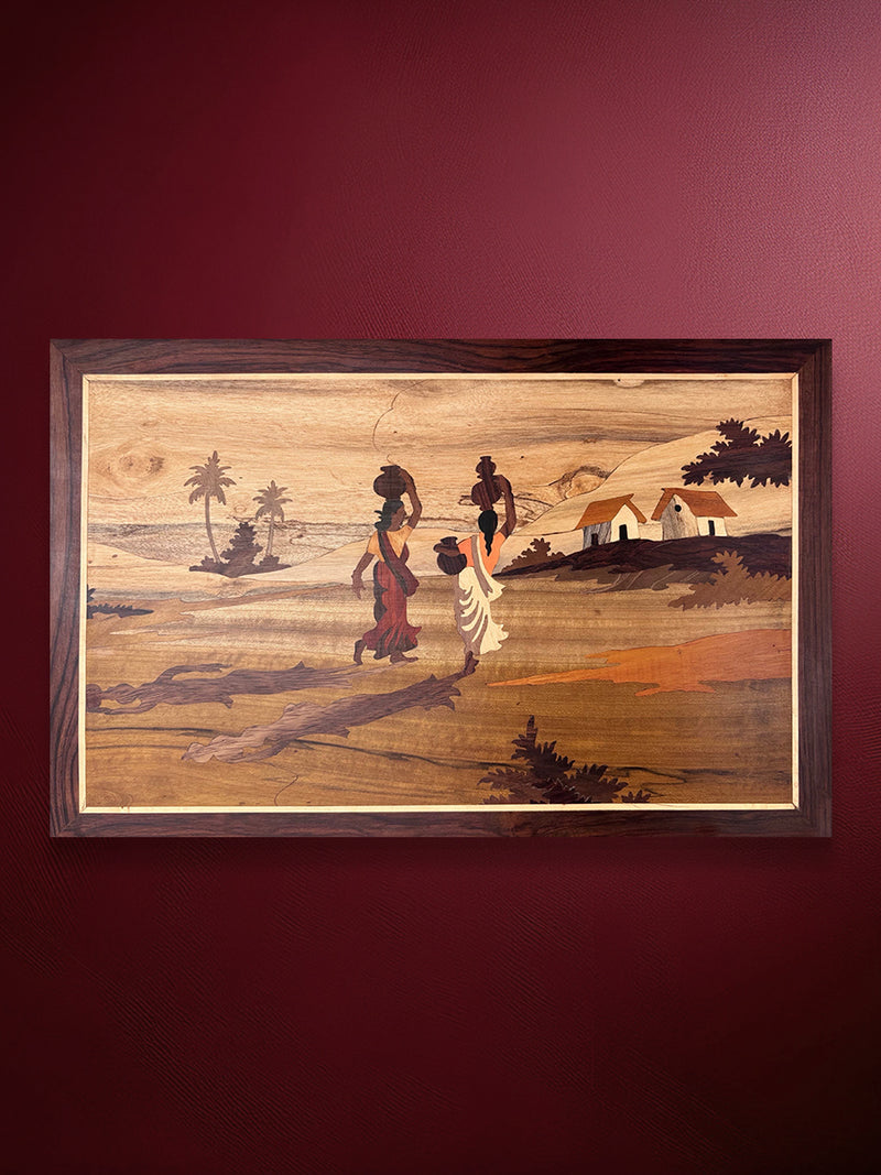 Buy Shadows of the village in Wood Inlay by Mohan Kumar