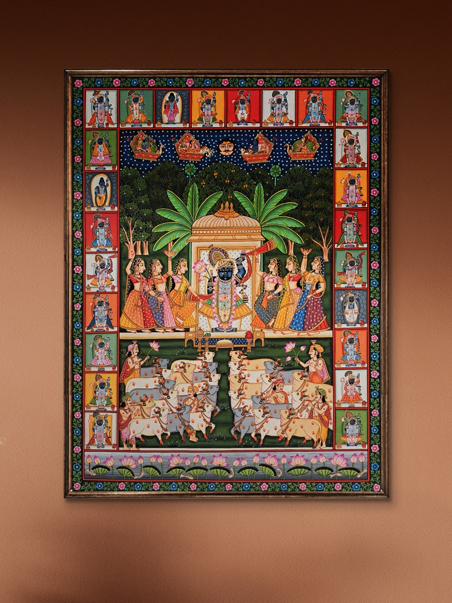 Shreenath ji in Pichwai Art by Shehzaad Ai Sherani