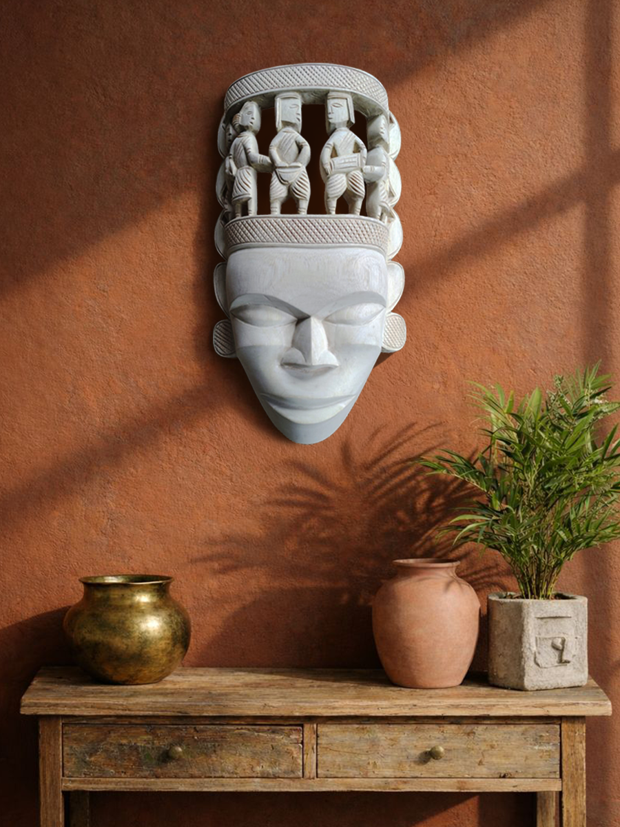 Traditional Indian Furnishings: The Beats of Adivasi Dance in Gomira Mask