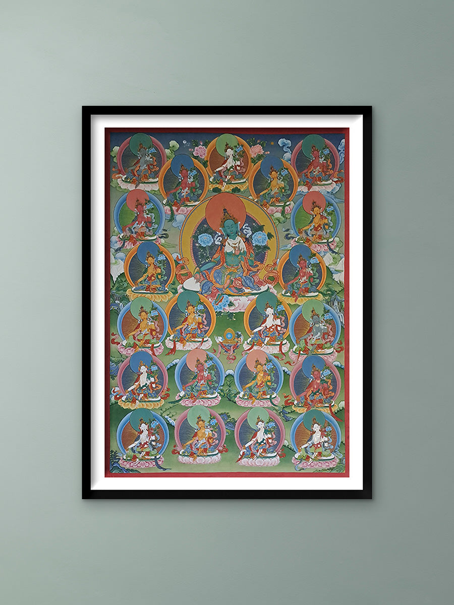 Buy Twenty-One Taras in Thangka painting by Krishna Tashi Palmo