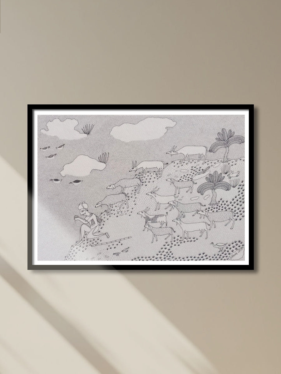 Buy Cow And Calf Painting In Jogi Art