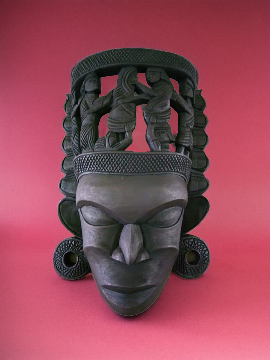Handmade Adivasi in Gomira Mask by Kalyan Chandra Sarkar
