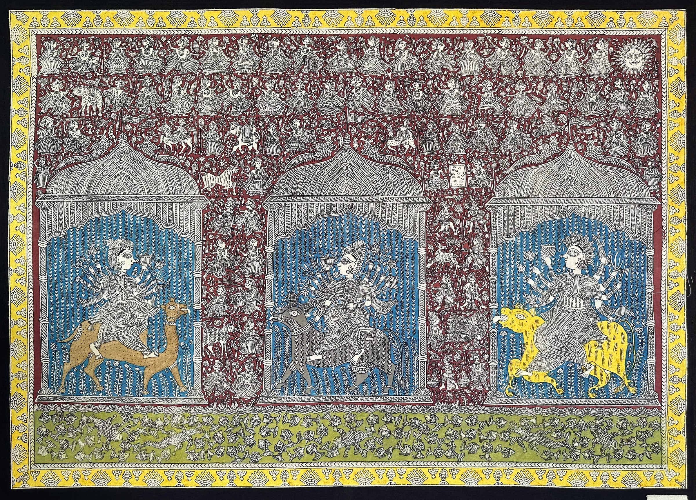 Buy Momai Mata, Vishat Mata, And Ambe Mata Mata Ni Pachedi | Indian ...