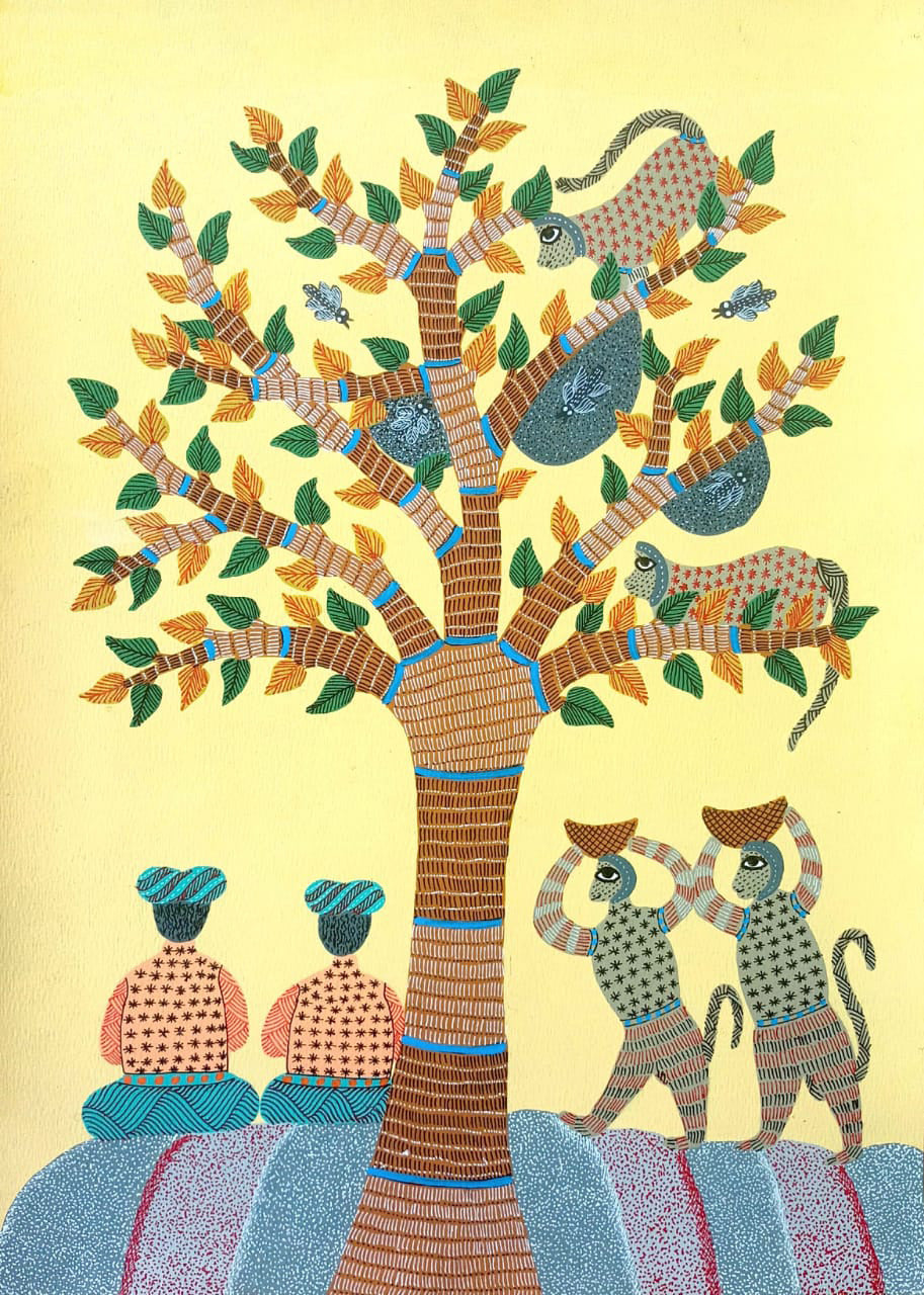 Buy Genuine Gond Nature Painting in Famous Gond Artworks