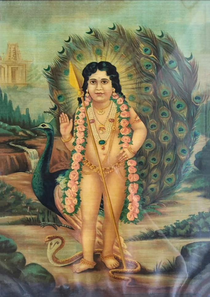 Buy Art of Divine Sri Bala Subrahmanyam in Oleograph | Handmade Art