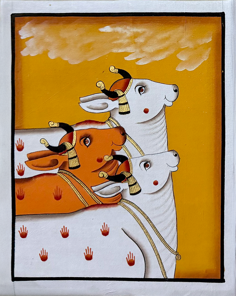 Cows: The Sacred companions of Krishna in Pichwai Painting Online