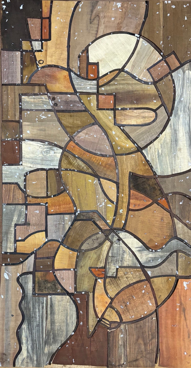 Buy Fragmented Continuum in Abstract Wood Inlay by Mohan Kumar