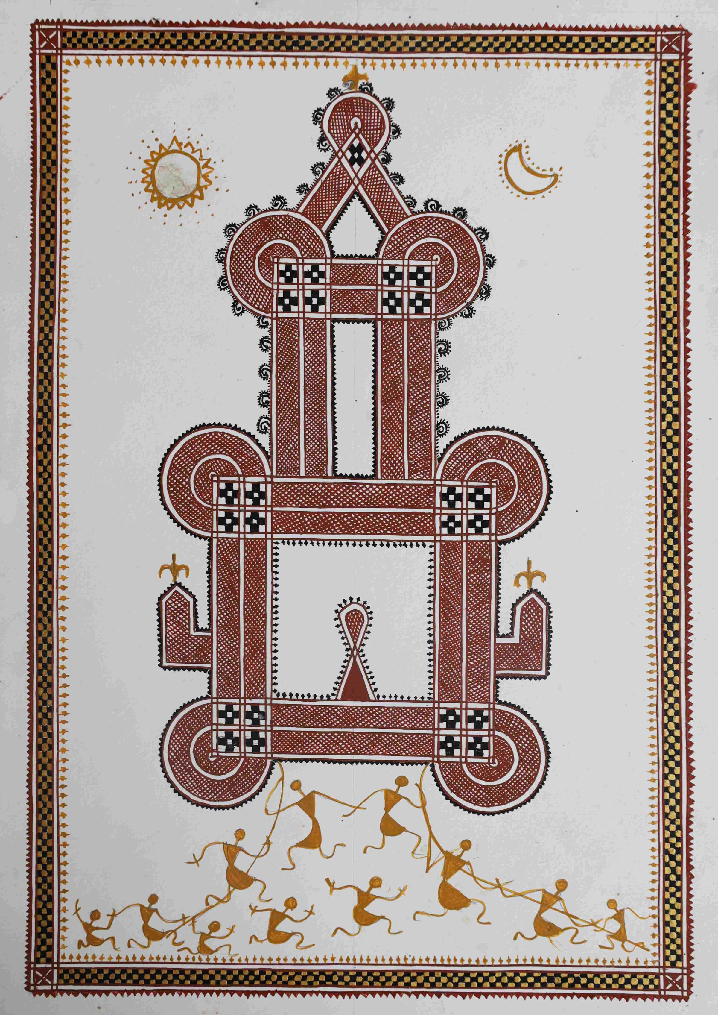 Theru Temple In Chittara Art