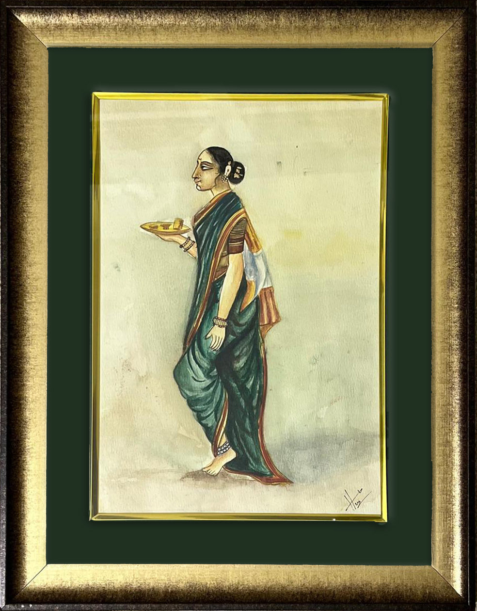 Indian Lady In Mysore Painting