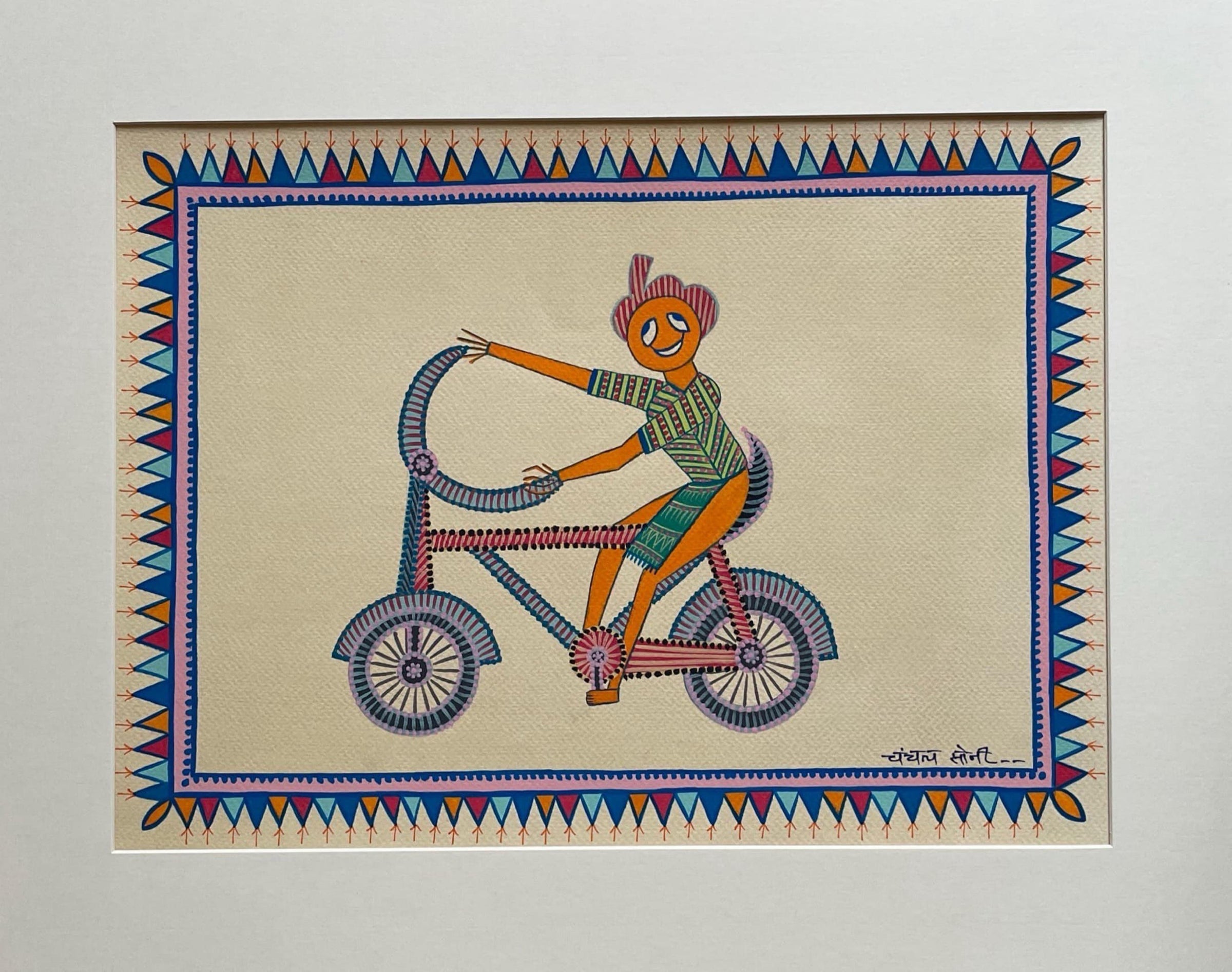 Order Cycle Ride Painitng In Pithora art by Chanchal Soni Online