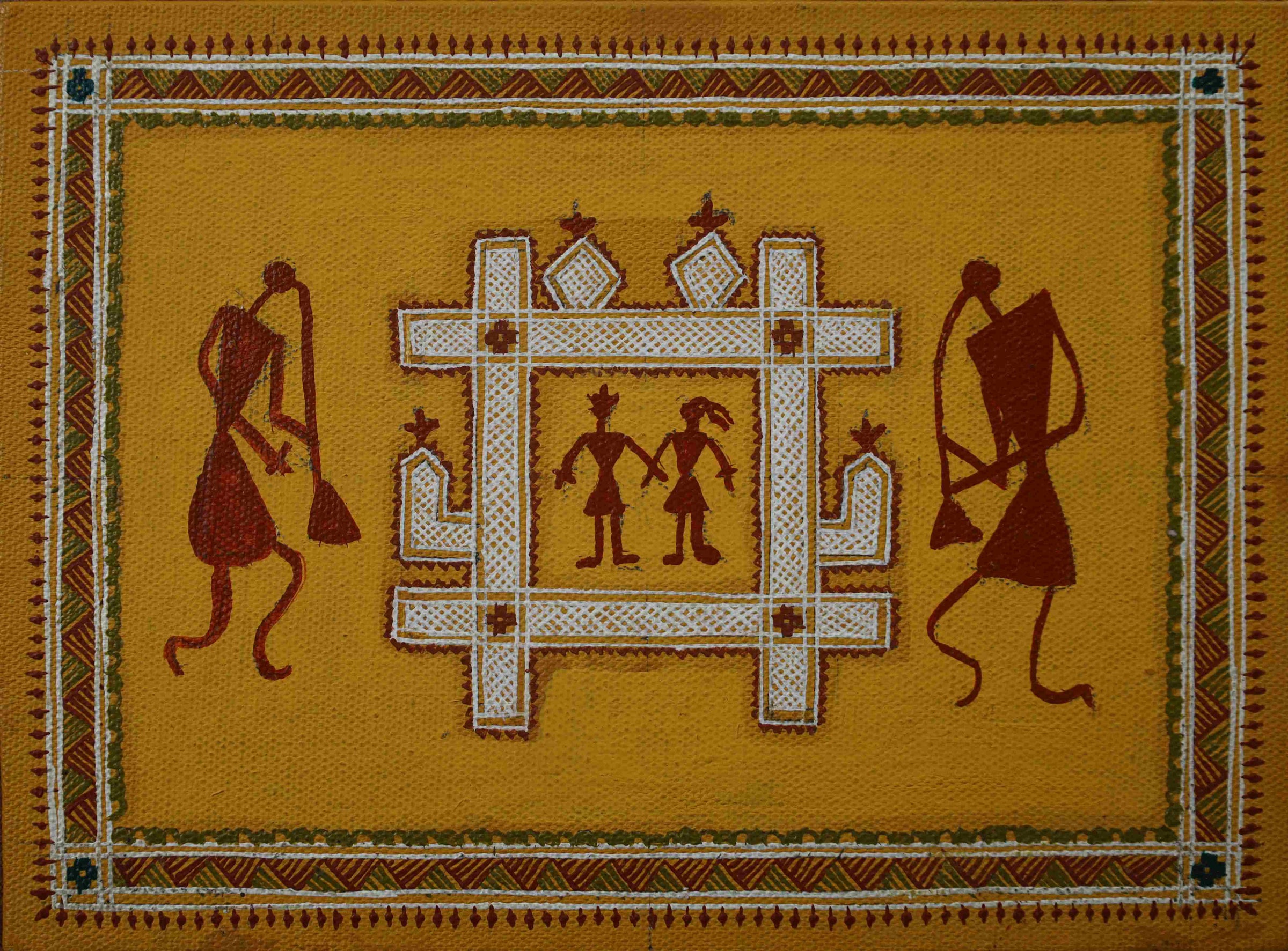 Traditional Indian Marriage In Chittara Art