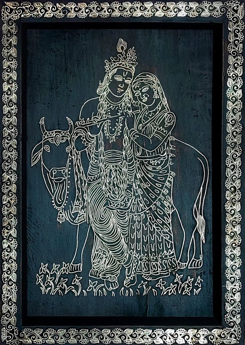 Buy The Divine Radha Krishna in tarkashi Inlay Online in India