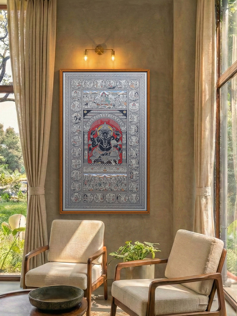 Buy Ganesha in Pattachitra Paintings | Traditional Indian Wall Art