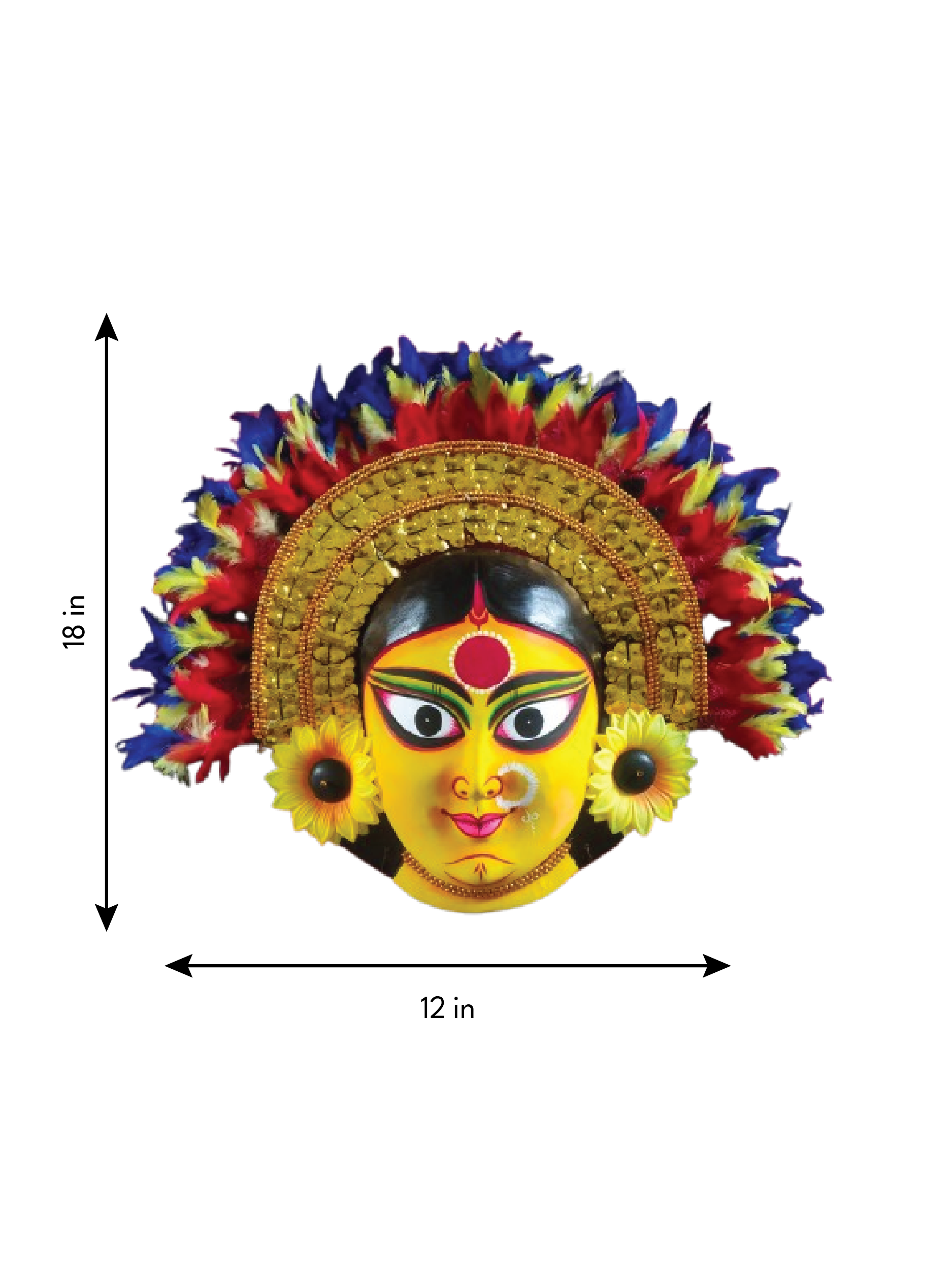 Traditional Chhau Mask Of Goddess Parvati