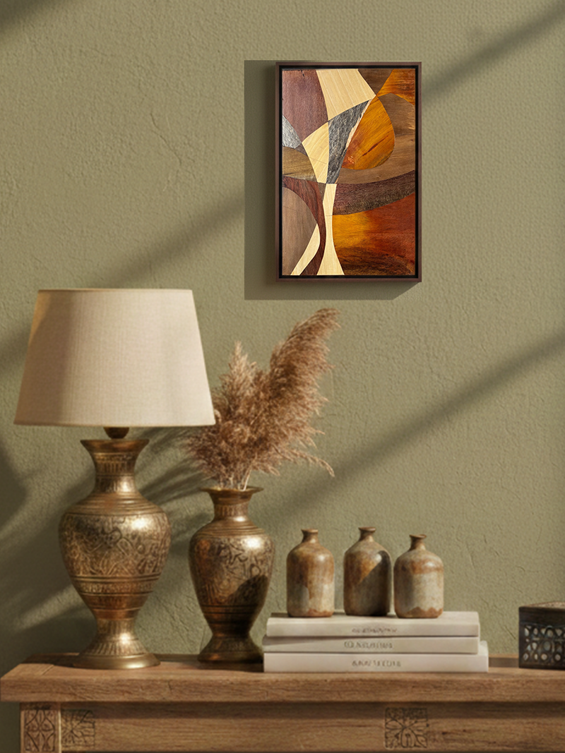 Buy Interwoven Quiet in Abstract Wood Inlay by Mohan Kumar