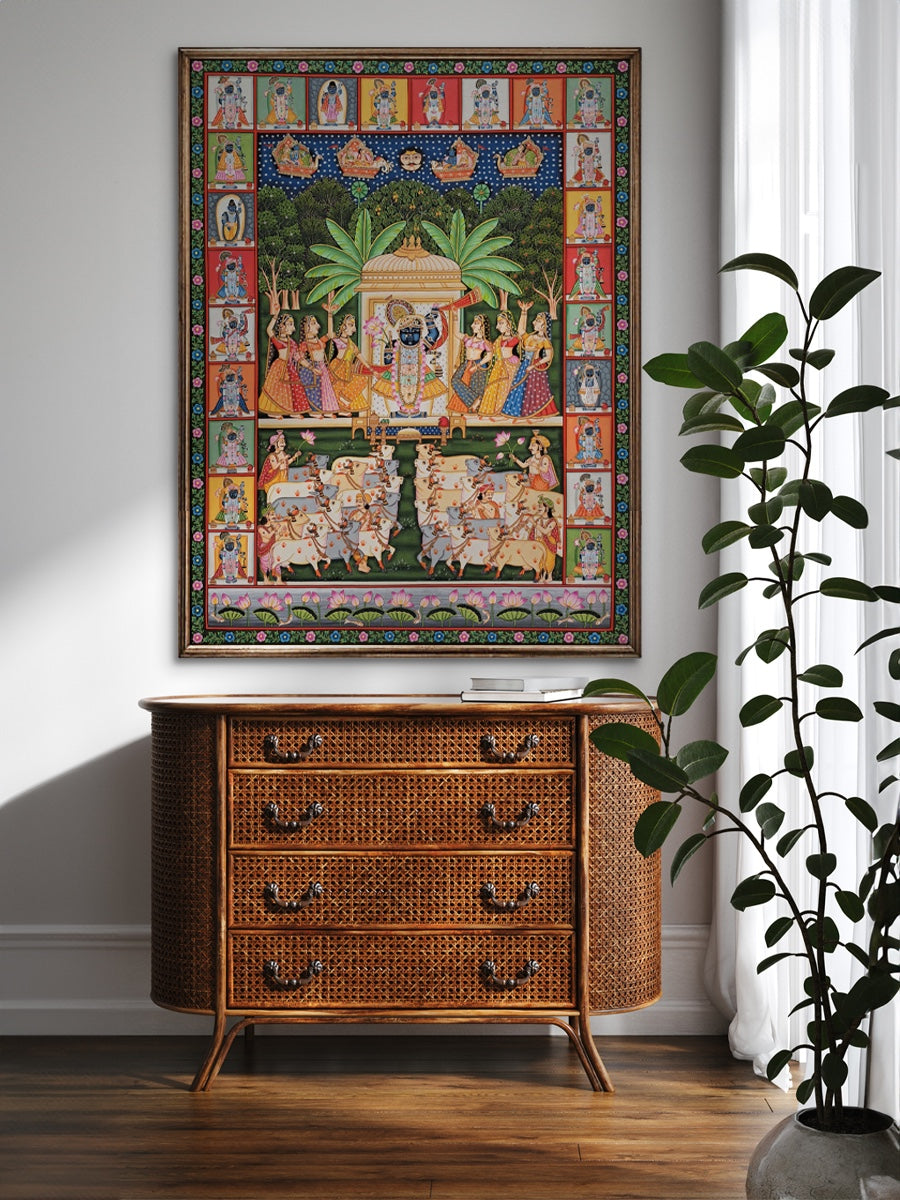 Shreenath ji in Pichwai Art by Shehzaad Ai Sherani