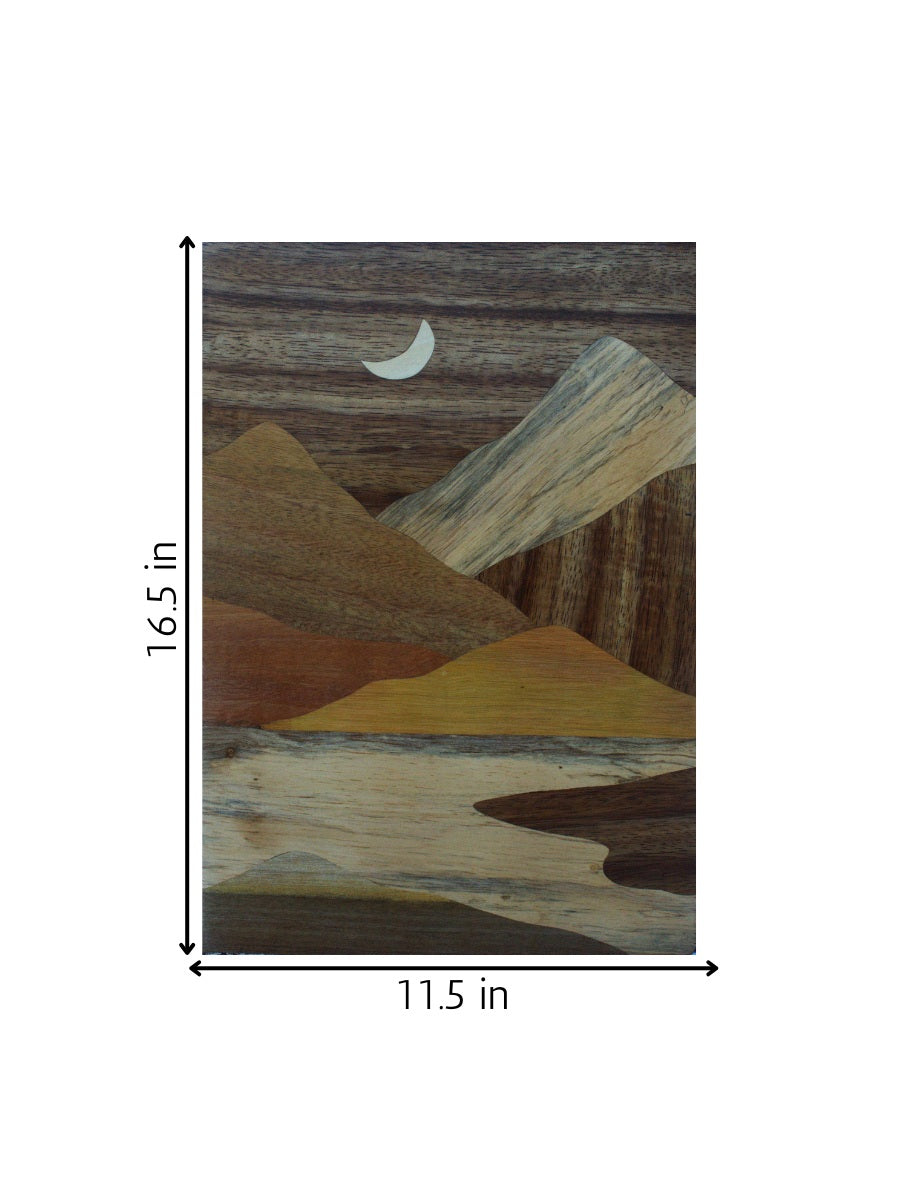 Mysore Wood Inlay Mountain Art