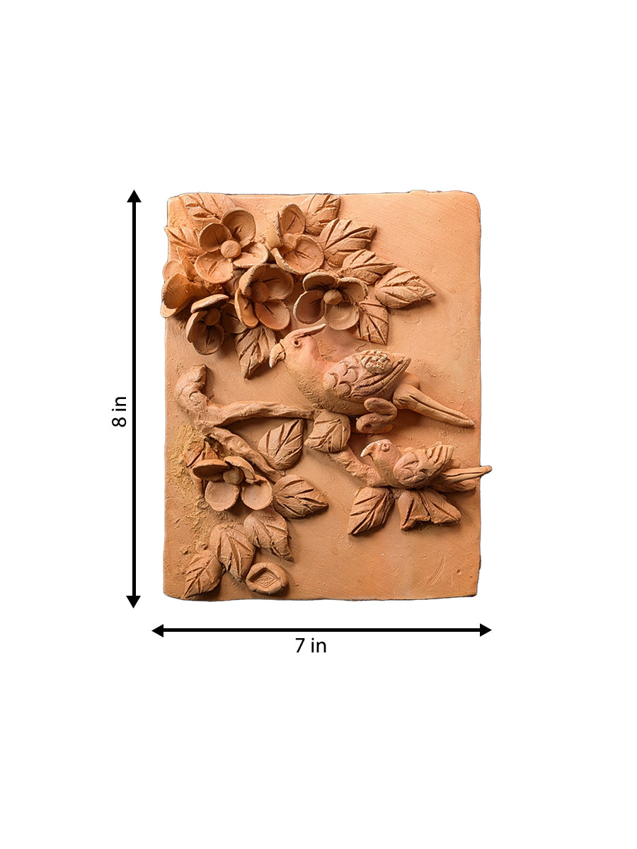 The Birds in Nature in Terracotta artwork for Home Decor
