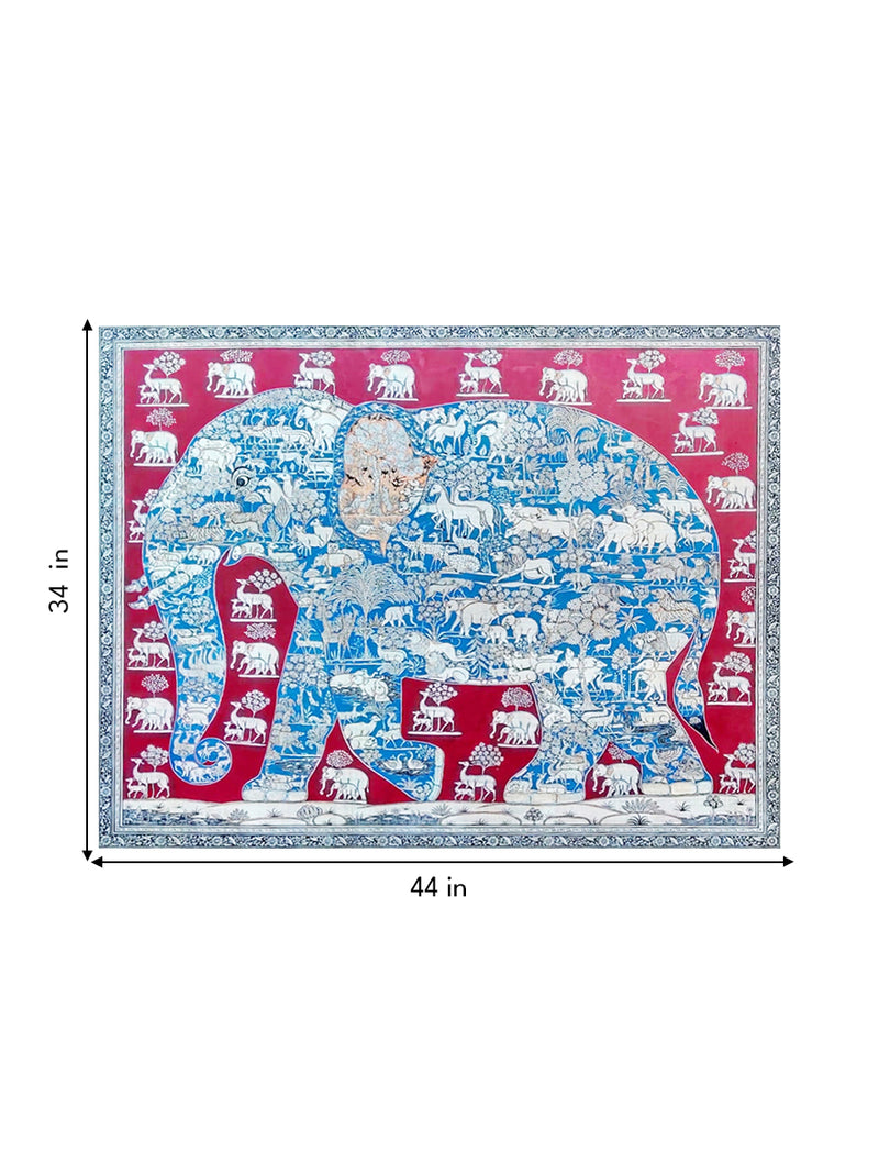 Buy Cosmic elephant in Pattachitra Paintings | Traditional Indian Wall Art