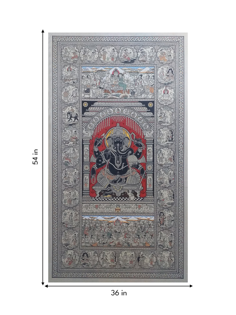 Buy Ganesha in Pattachitra Paintings | Traditional Indian Wall Art
