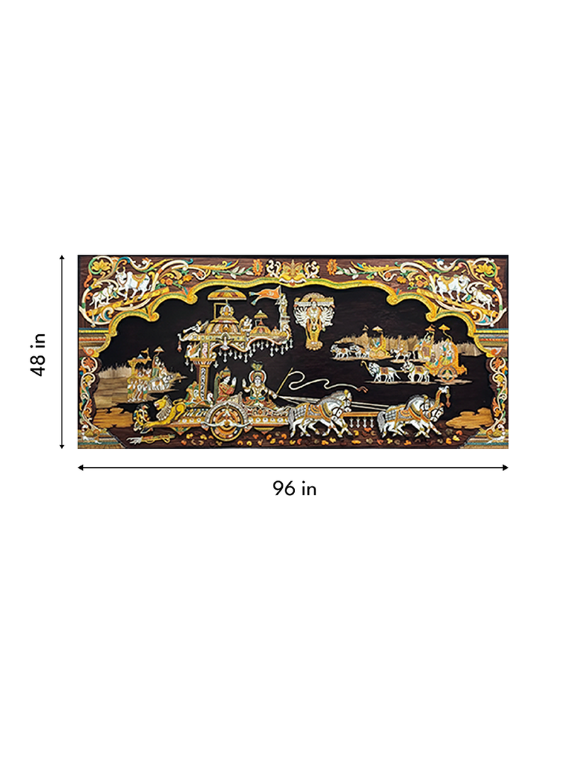 Buy Gita Updesha in Wood Inlay by Mohan Kumar