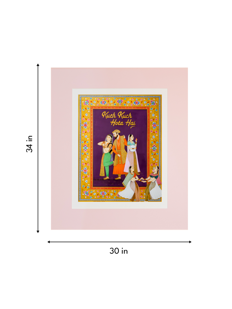 Kuch Kuch Hota Hai in Classical Mughal Miniature- Art Gallery