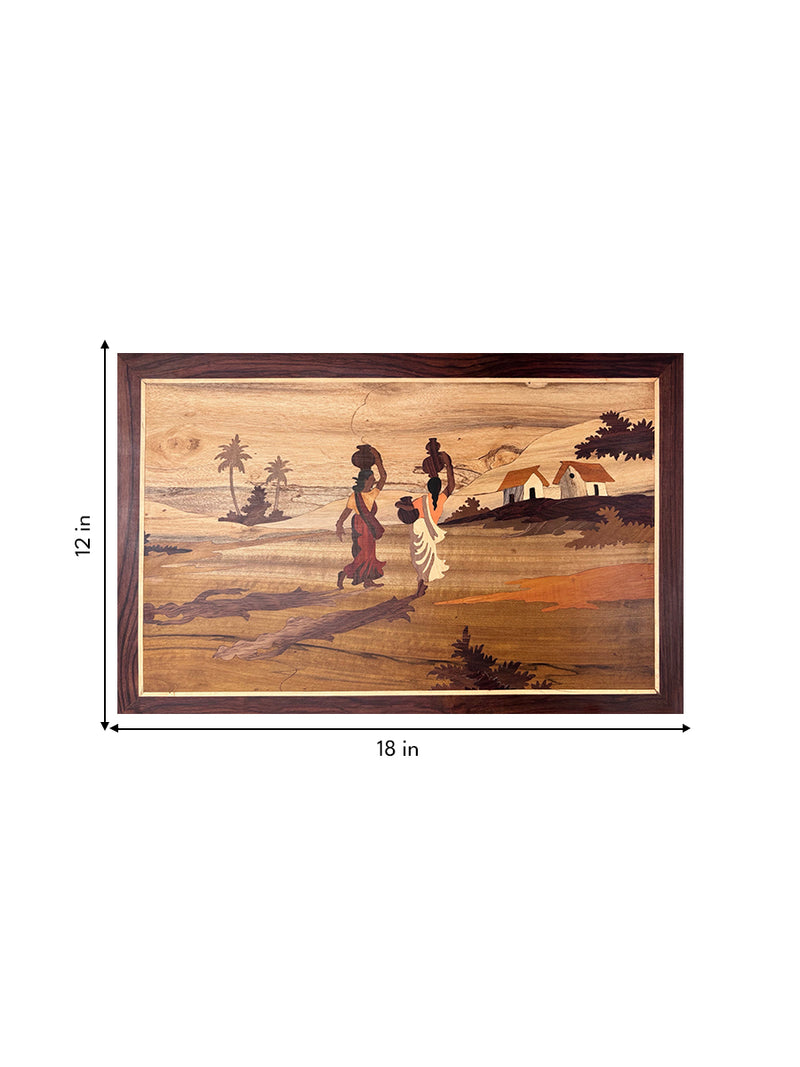 Buy Shadows of the village in Wood Inlay by Mohan Kumar