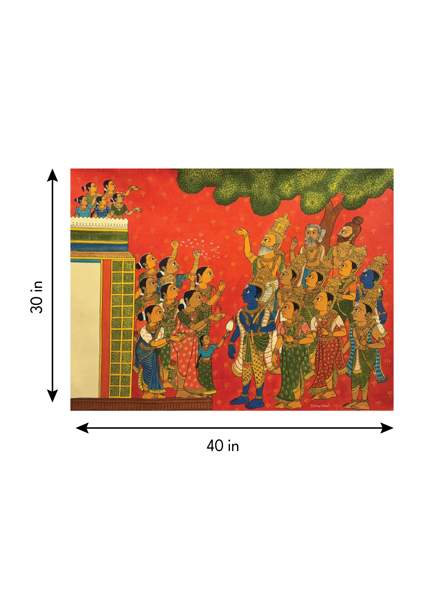 Buy Cheriyal painting of Ramayana | Traditional Indian art