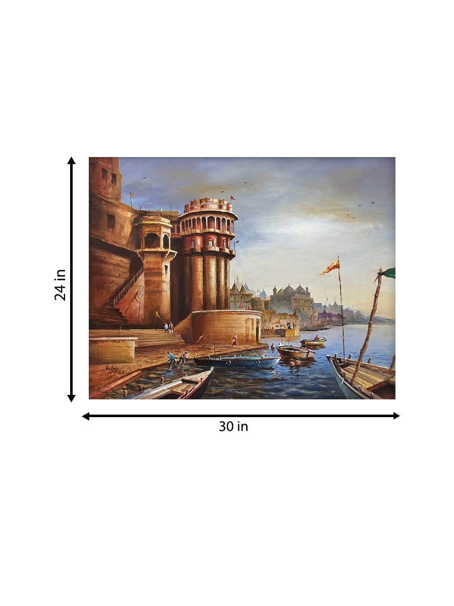 Buy Banaras Ghat in Acrylic Art Online