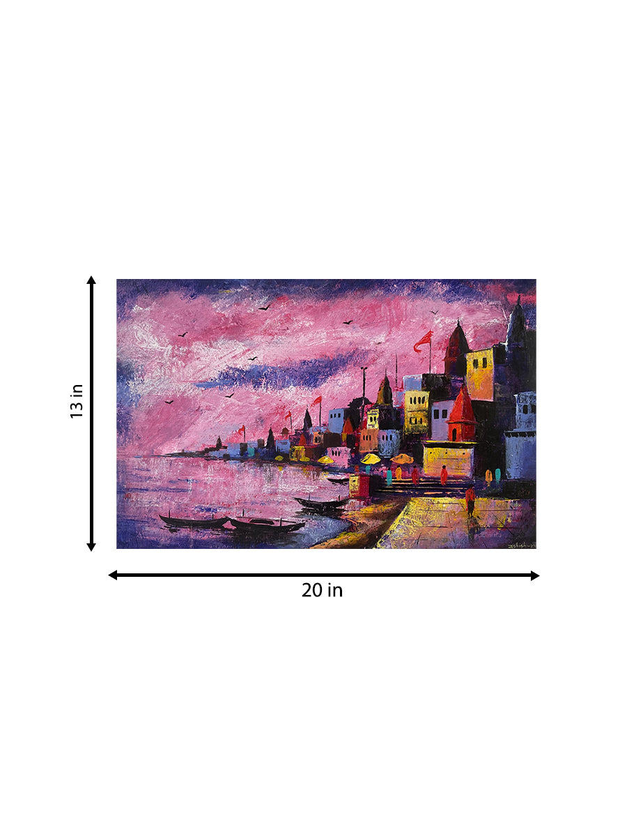Buy Varanasi Ghat in Acrylic Art Online