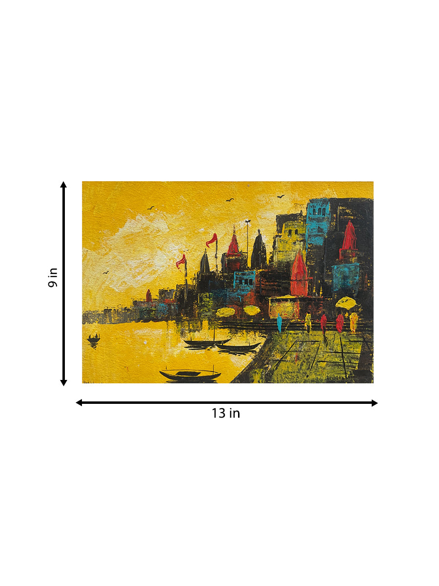 Buy Varanasi Ghat in Acrylic Art Online