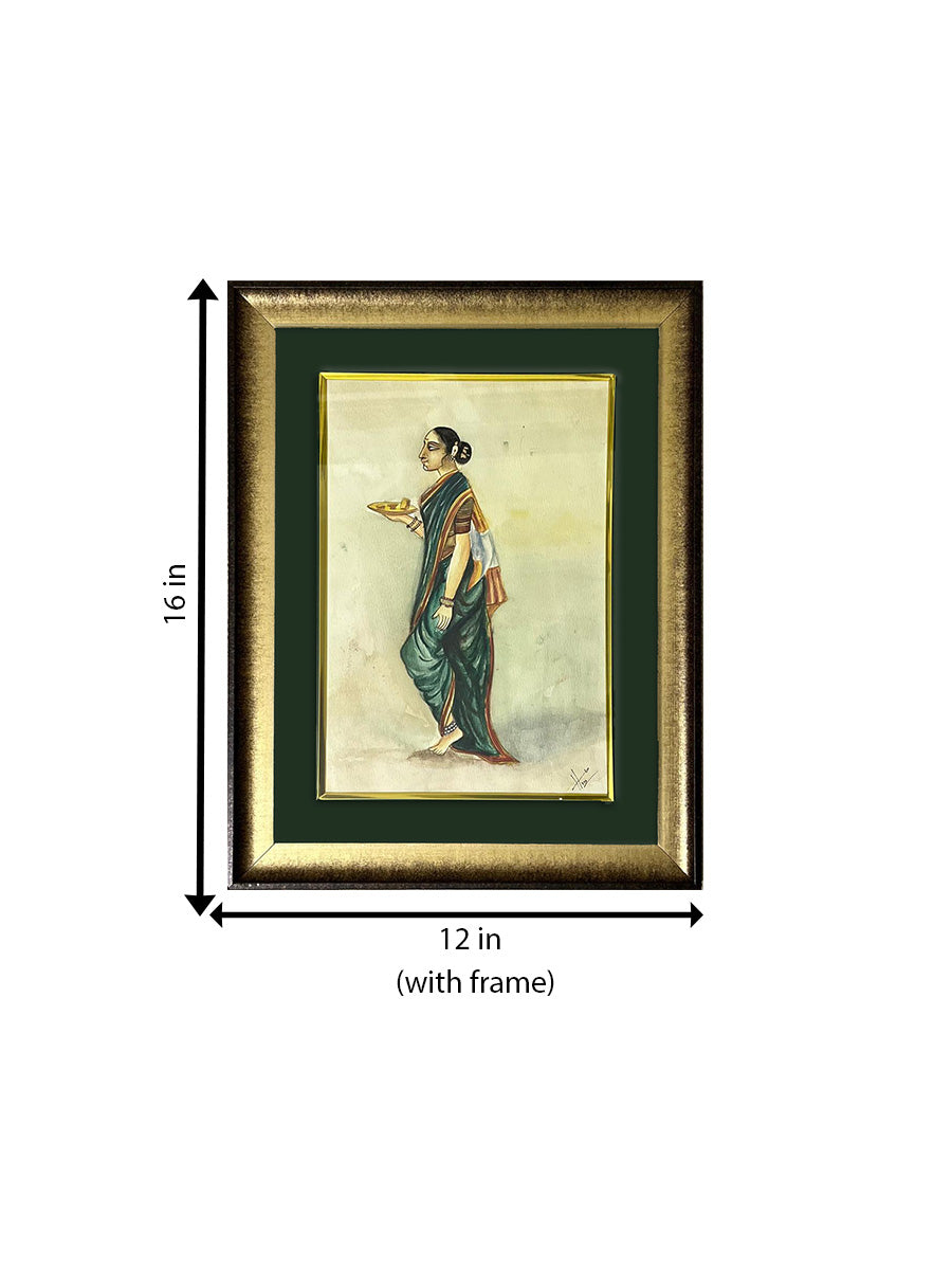 Indian Lady In Mysore Painting