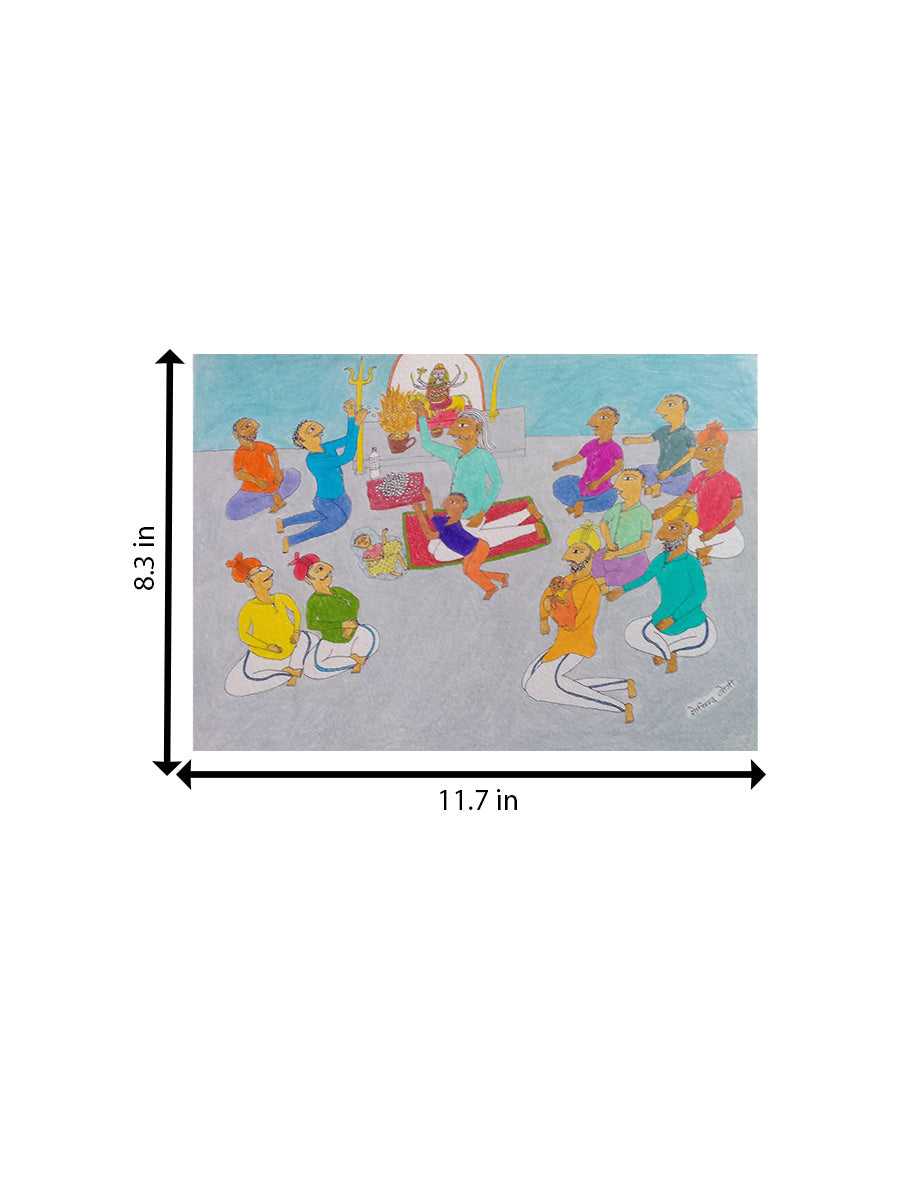 Buy Goddess Durga Painting in Jogi Art