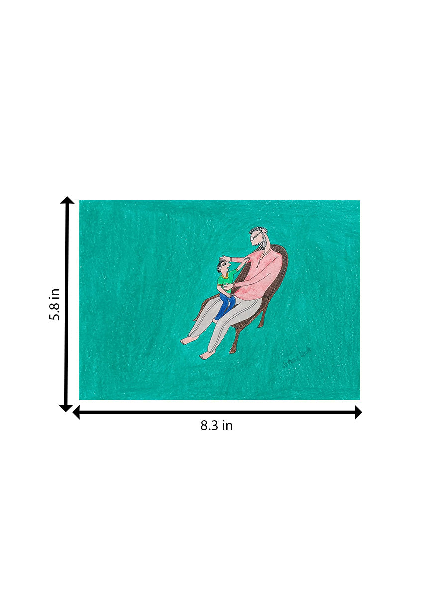 Father And Son Painting In Jogi Art