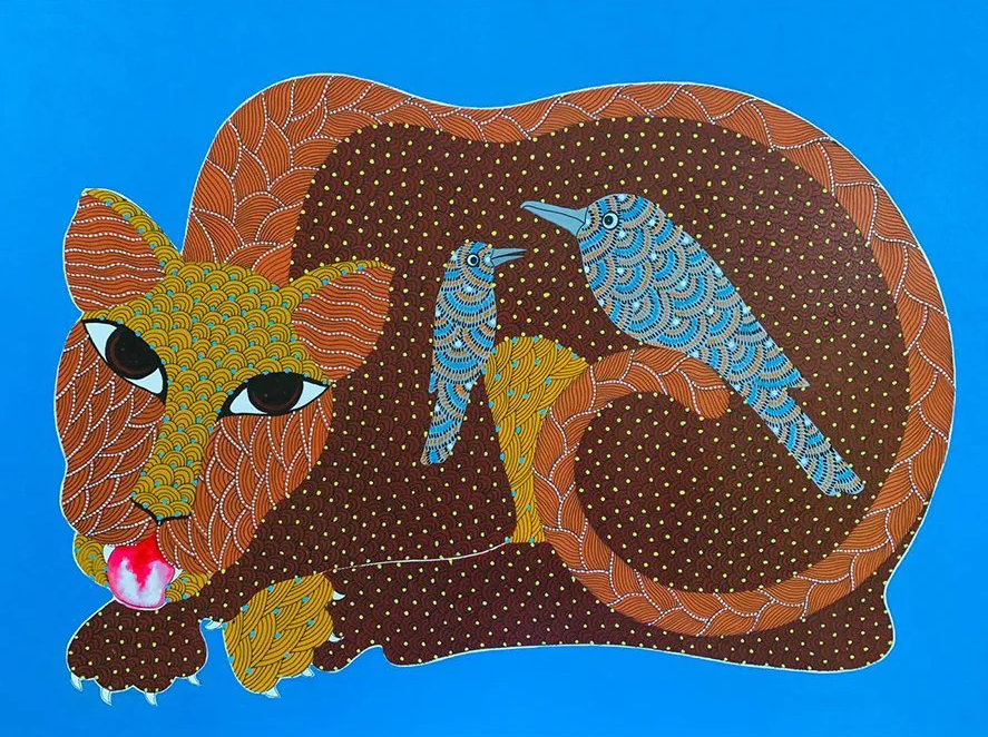 Tiger Gond Painting Online | Gond Art for Sale | Paintings & Artworks