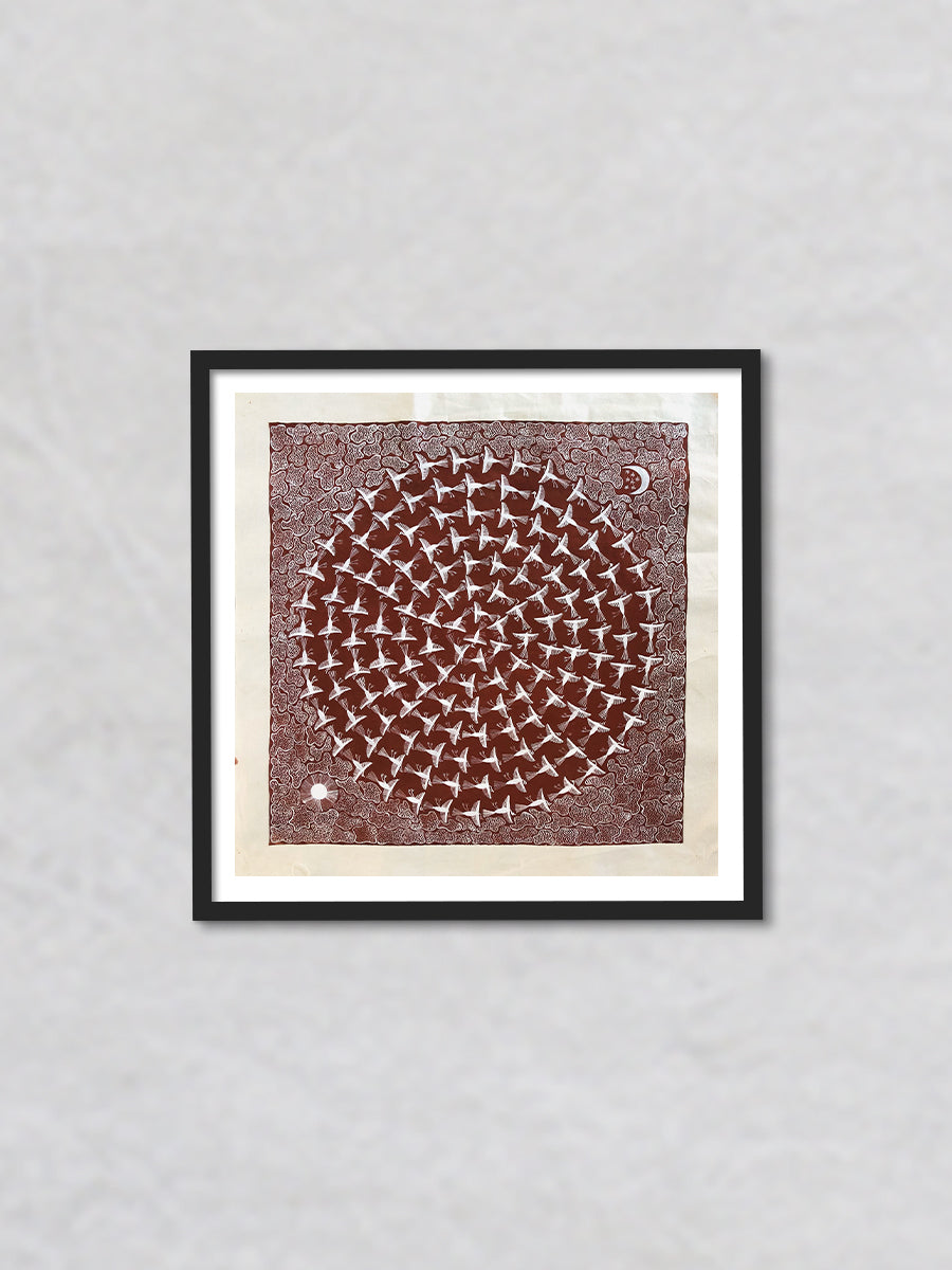 Flight of Birds | Beautiful Warli Painting by Dilip Bahotha