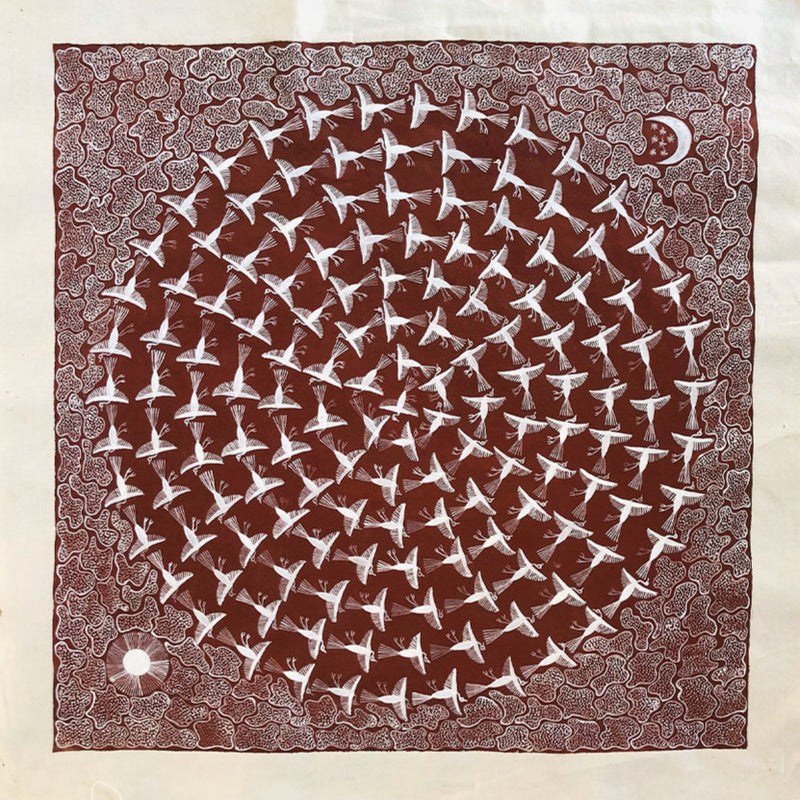 Flight of Birds | Beautiful Warli Painting by Dilip Bahotha