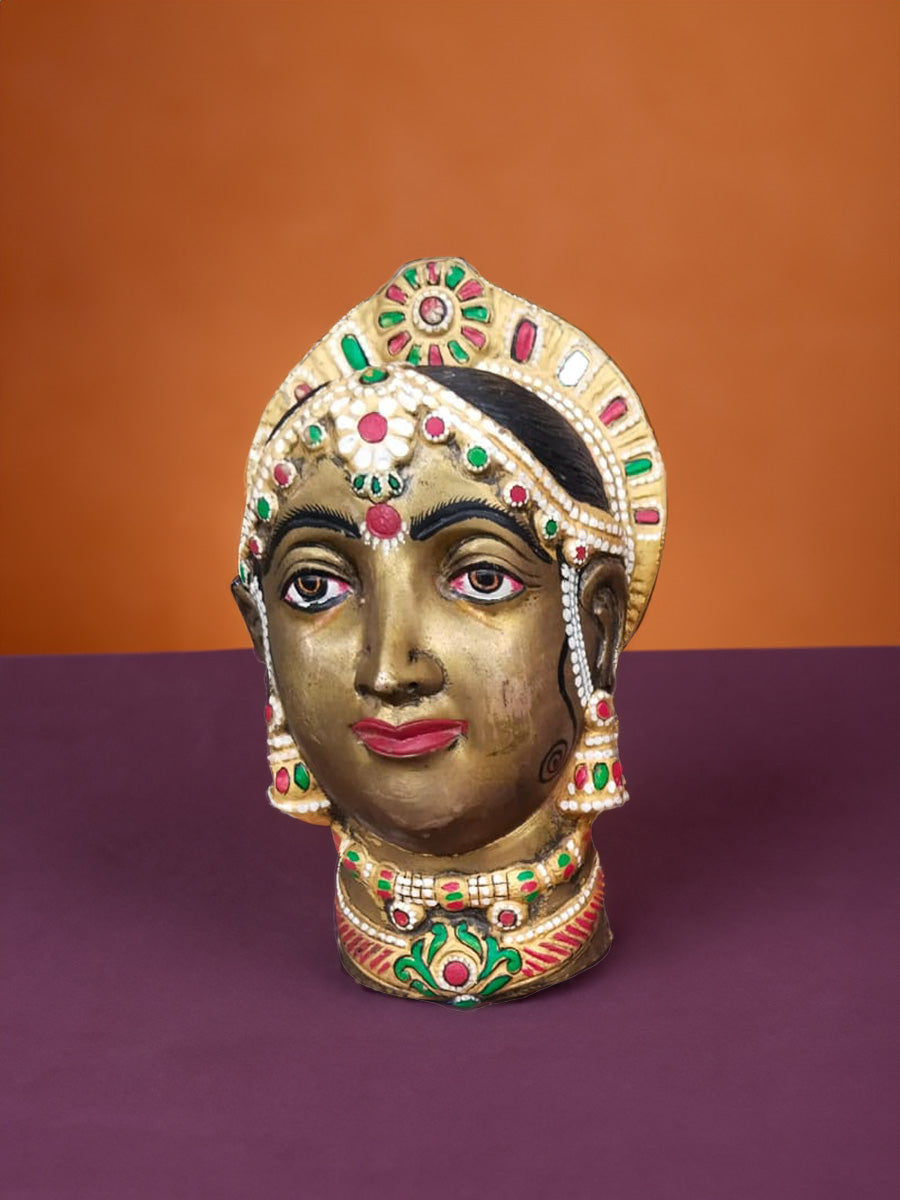 Divine Gauri Head Scuplture In Brass Artwork Online In India